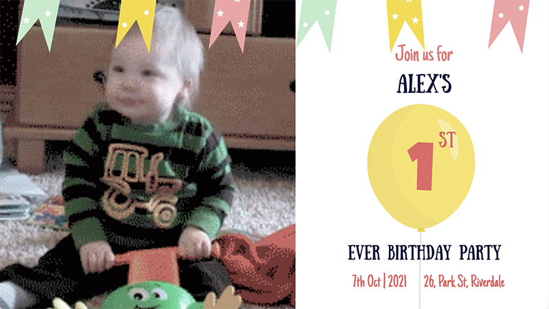 1st Birthday Party Video Template