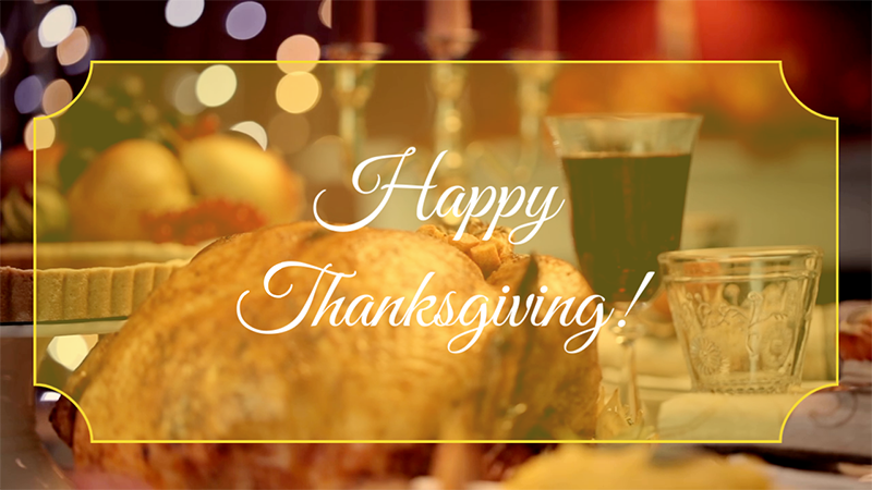 Happy Thanksgiving Greetings Video Template