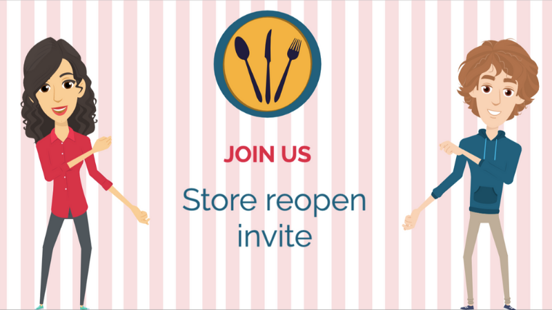 Store Reopening Invite Video Template