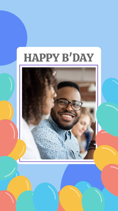 Photo frame Birthday Story Video Template