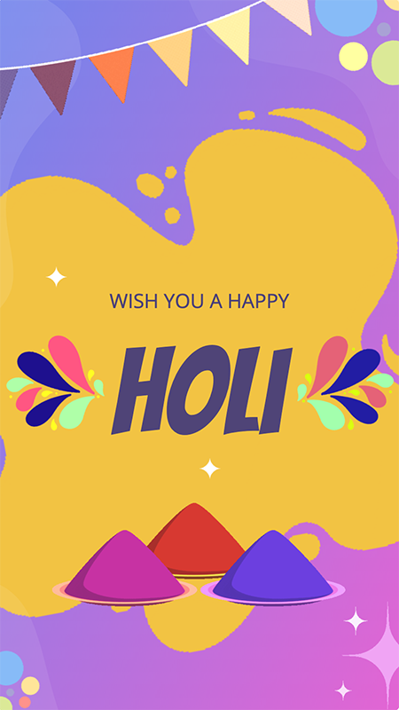 Happy Holi Festival Wishes Video Template