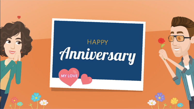 Wedding Anniversary Wish Video Template