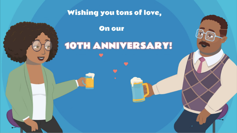 10th Wedding Anniversary Wishes Video Template