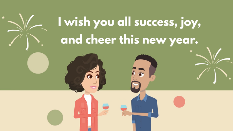 Animated New Year Wish Video Template