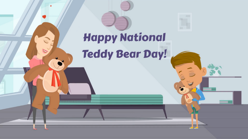 National Teddy Bear Day Video Template